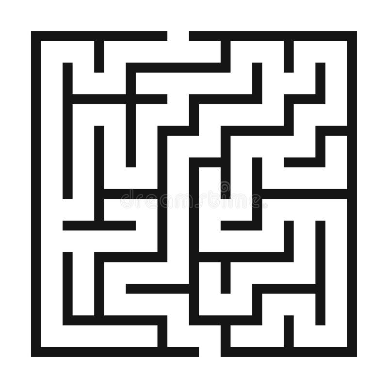Maze Game Background. Labyrinth with Entry and Exit Stock Vector ...