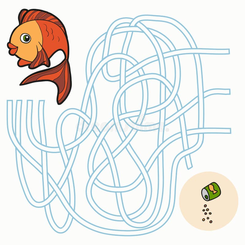 Maze Game: Help Frogs To Find Food Stock Vector - Illustration of ...