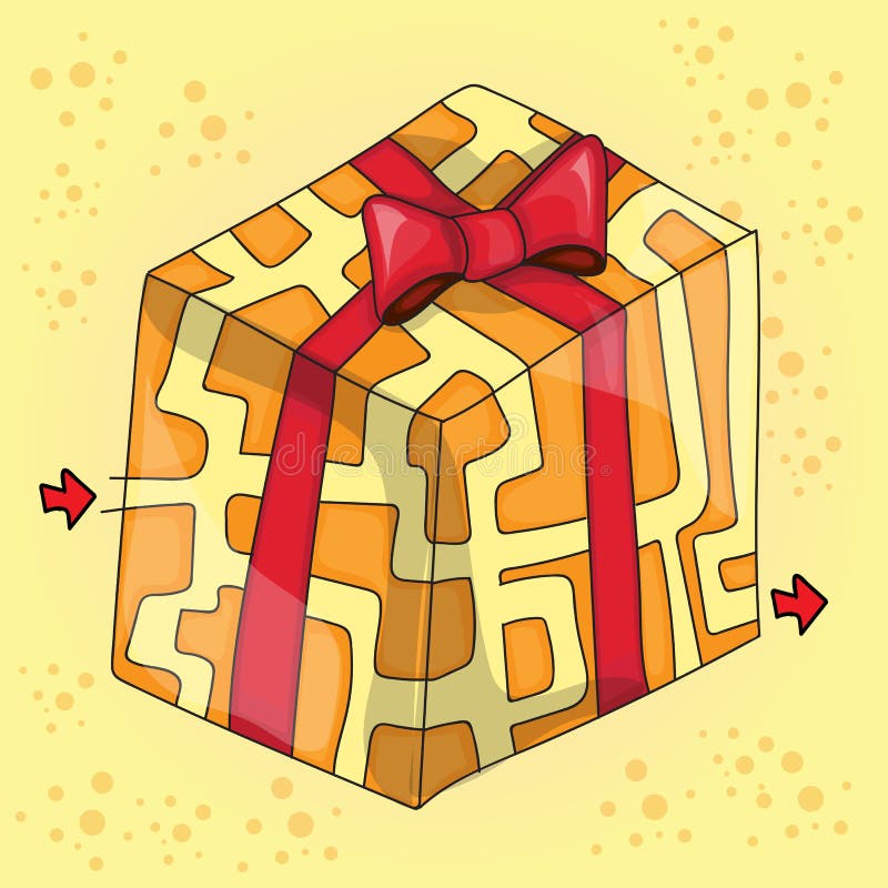 Maze Game for Children Funny Gift Stock Vector - Illustration of ...