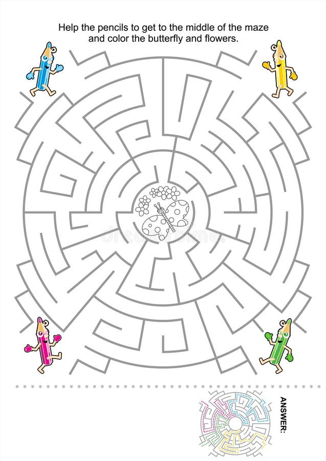 Maze game for kids stock vector. Illustration of activity - 26651950