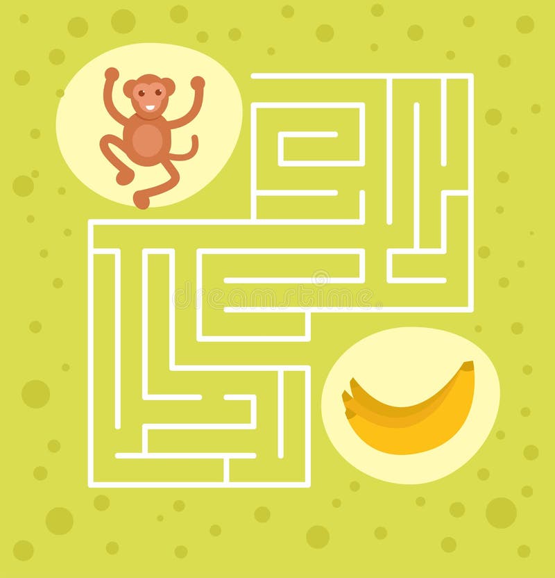 Maze Game for Kids Vector. Cartoon Stock Vector - Illustration of ...