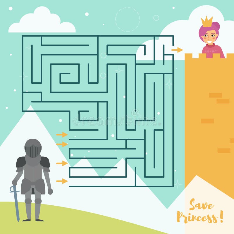 Maze game for kids. Vector stock vector. Illustration of path - 89816632