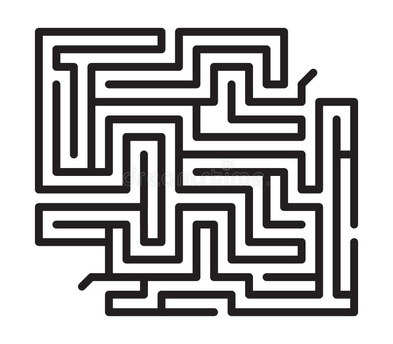 Maze game scheme stock vector. Illustration of exit - 104653393