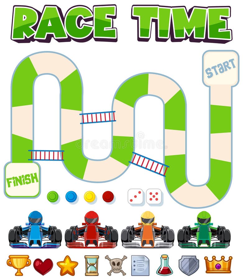 Maze Game Template with Car Racing Theme Stock Vector - Illustration of ...