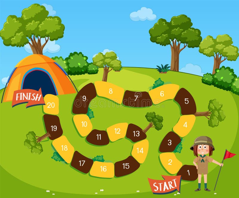 Maze Game Template for Kids Stock Vector - Illustration of childhood ...