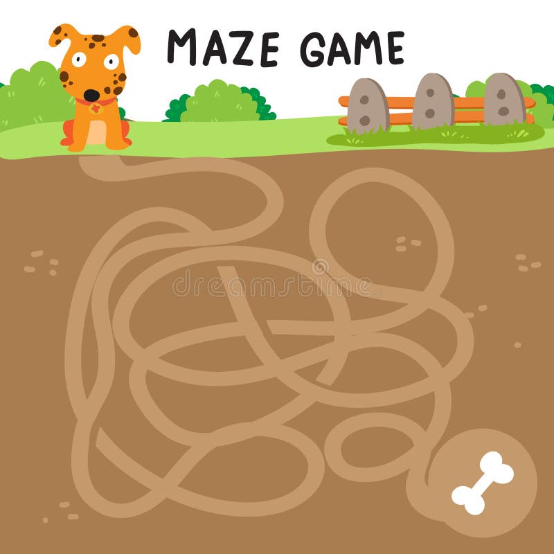 Maze game vector design stock vector. Illustration of education - 123459866
