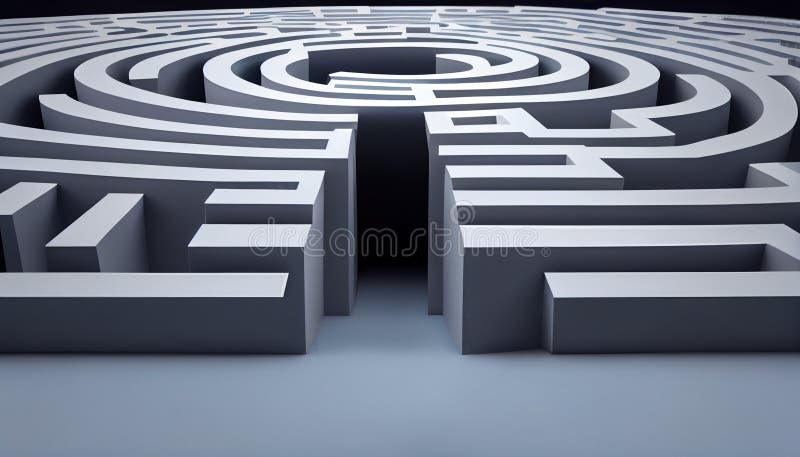 Maze Graphics, Labyrinth in Perspective, Logic Challenge, Circle. AI ...