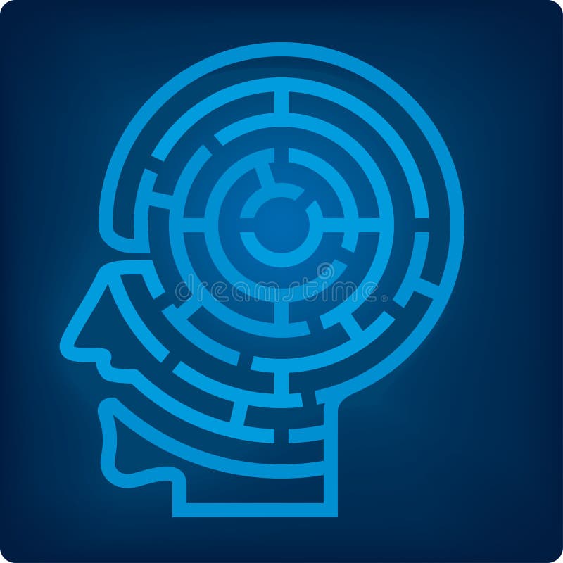 Brain maze stock vector. Illustration of thinking, puzzle - 7042527