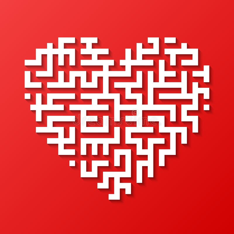 Heart maze stock vector. Illustration of design, love - 22720837