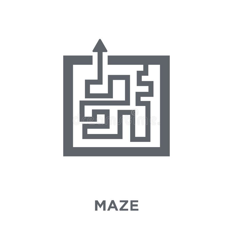 Maze Game Icon Vector Sign And Symbol Isolated On White Background ...