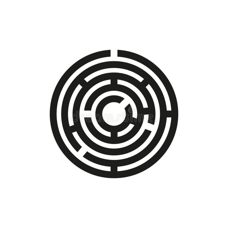 The Maze Icon. Simple Vector Illustration on a White Background Stock ...