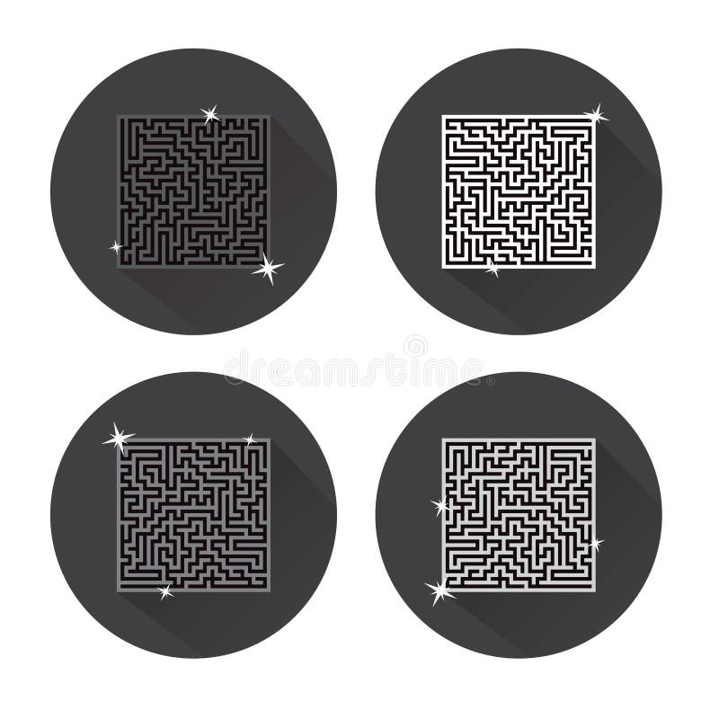 Maze symbols stock vector. Illustration of object, icon - 33343038