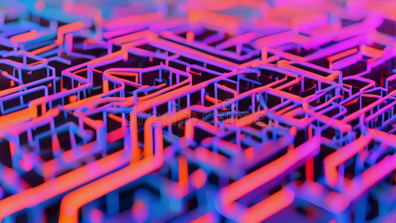 A Maze of Interconnected Lines and Nodes Mimic the Complexity of a ...