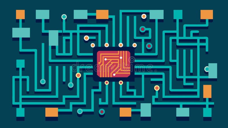 A Maze of Intricate Circuits and Computer Chips Representing the ...