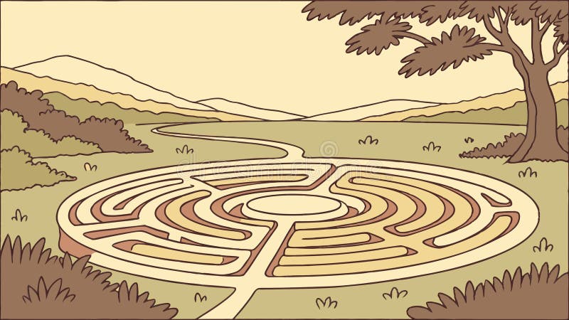 Maze Labyrinth Design, Puzzle, Challenge, and Problem,solving Concept Vector Design Generative ...