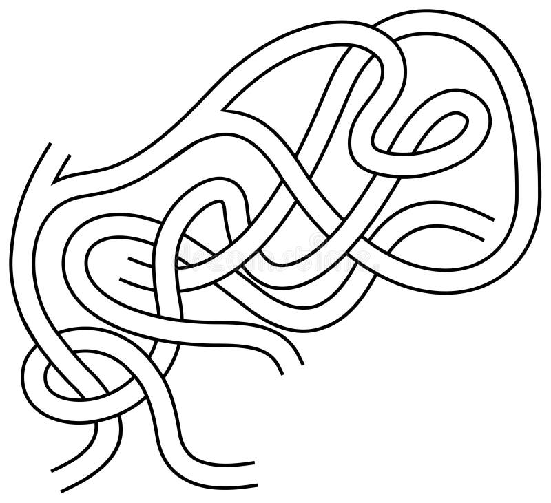 Maze Labyrinth with Entry and Exit Stock Vector - Illustration of entry ...