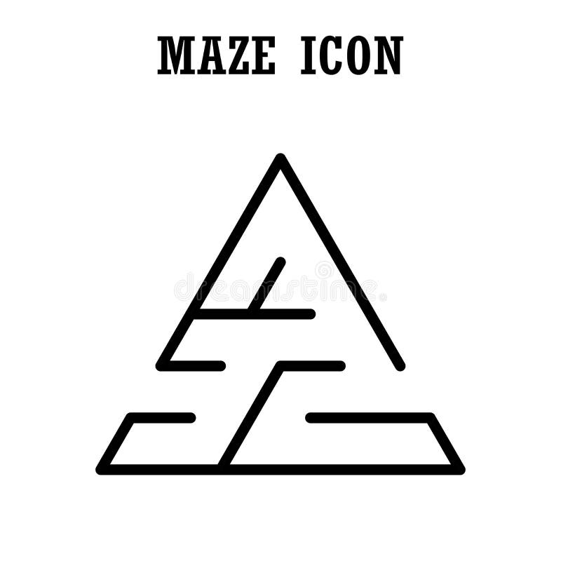 Triangular Maze Logo Design Stock Vector - Illustration of emblem ...