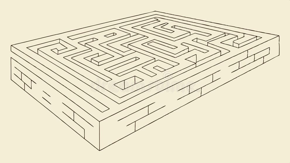 Maze Labyrinth, Puzzle Game, Problem Solving and Challenge, Intricate Path Vector Design ...