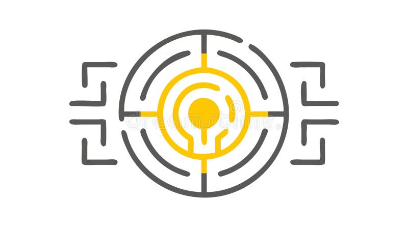 Maze with Light Bulb Icon, Problem Solving Innovation, Vector Design Generative AI Stock Vector ...