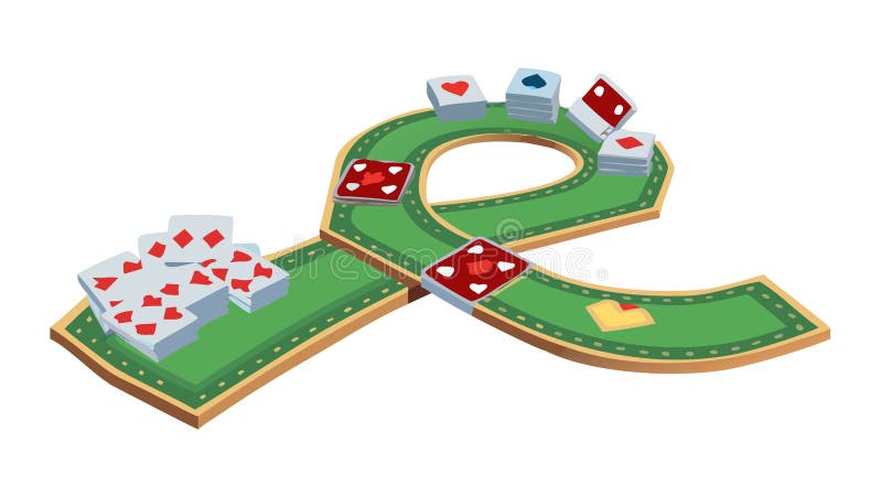 Maze-like Game Path with E Shape Vector, Vector Design Generative AI ...