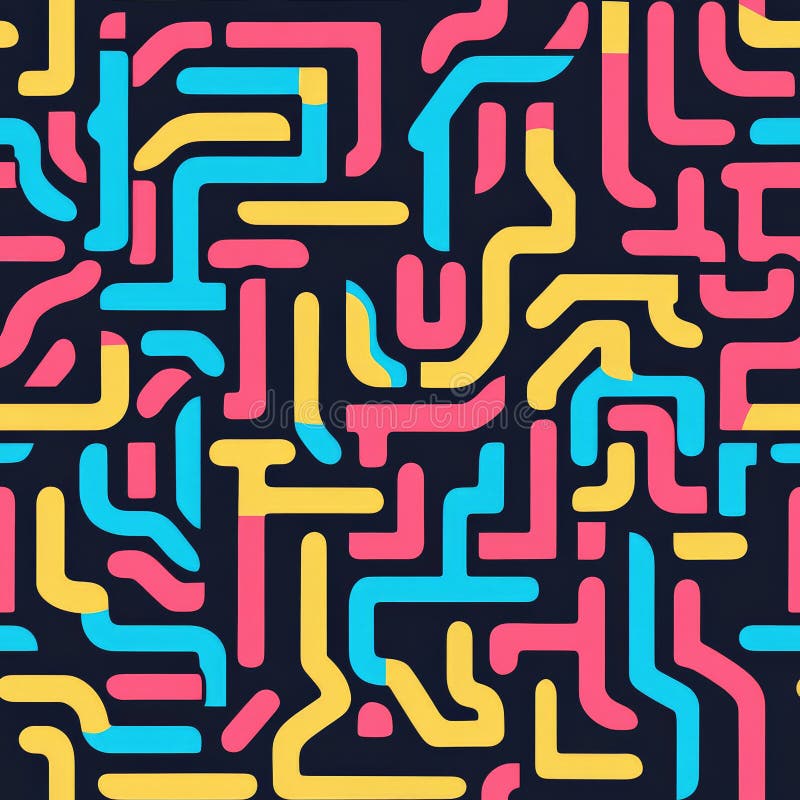 A Maze-like Line Pattern, Where Interconnected Pathways Create an ...
