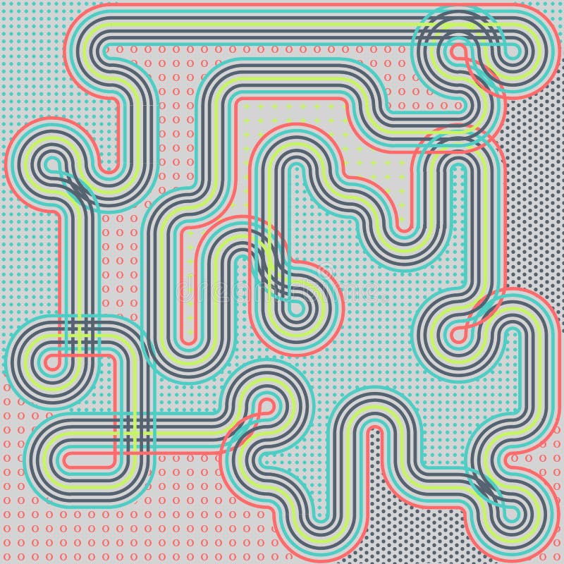 Maze Like Vector Background Stock Vector - Illustration of modern ...