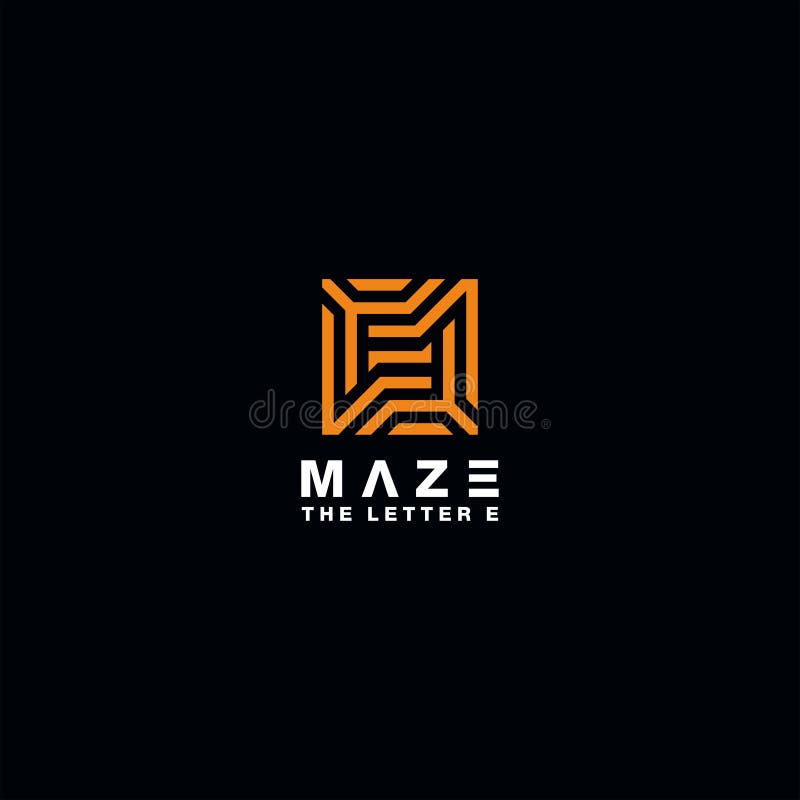 Maze Logo Design Alphabet Vector Stock Vector - Illustration of company ...