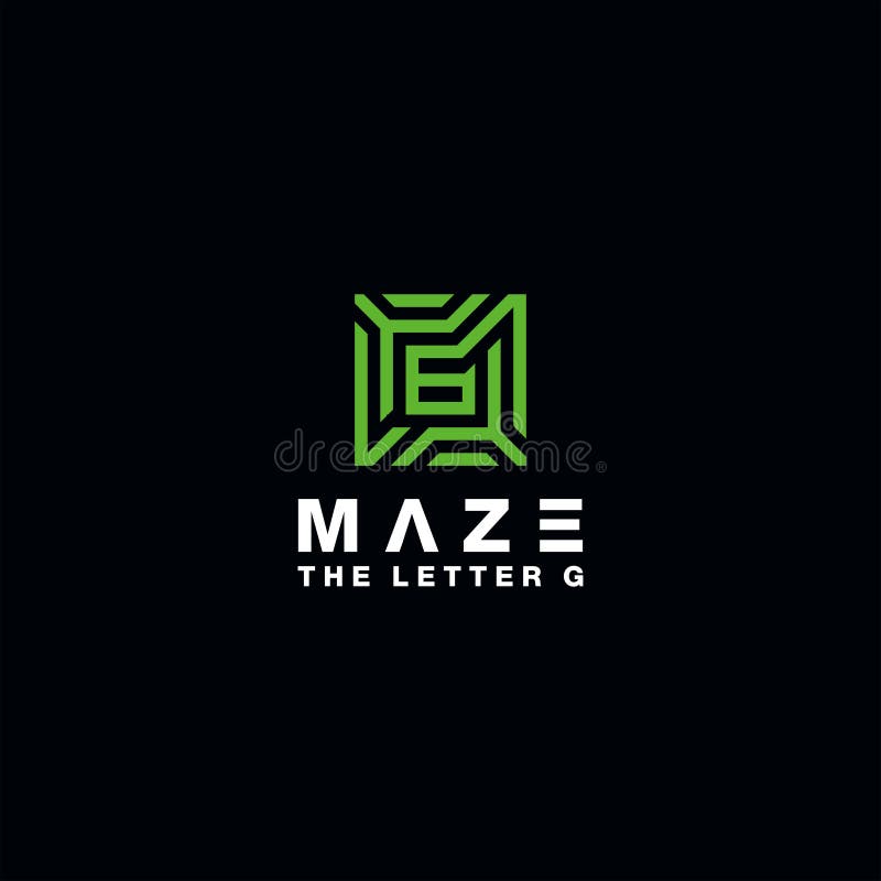 Maze Logo Design Alphabet Vector Stock Vector - Illustration of ...