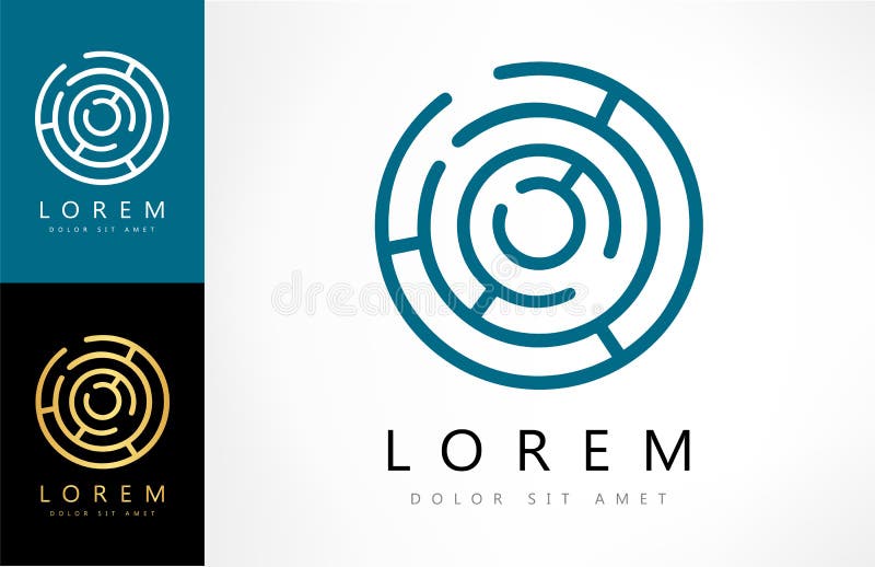 Maze logo vector stock vector. Illustration of circuit - 118934025