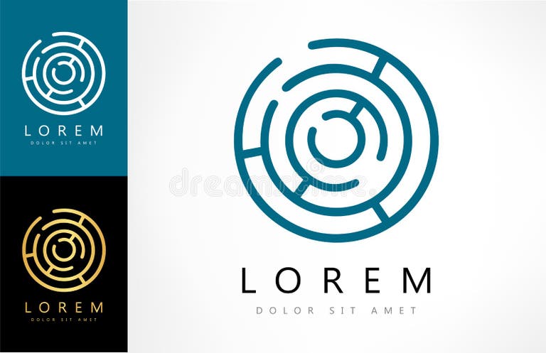 Maze logo vector stock vector. Illustration of think - 118466368