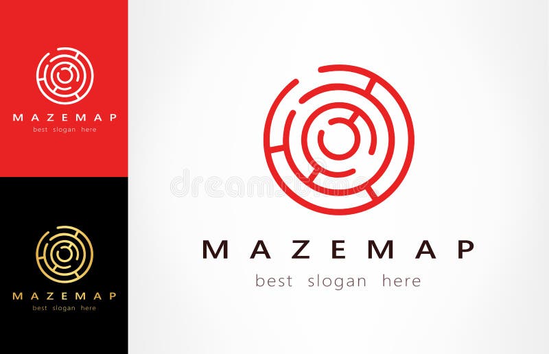 Maze logo vector stock vector. Illustration of game - 118466369