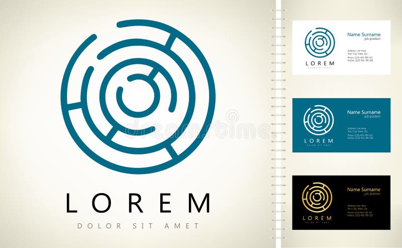 Maze logo vector stock vector. Illustration of circuit - 118934025