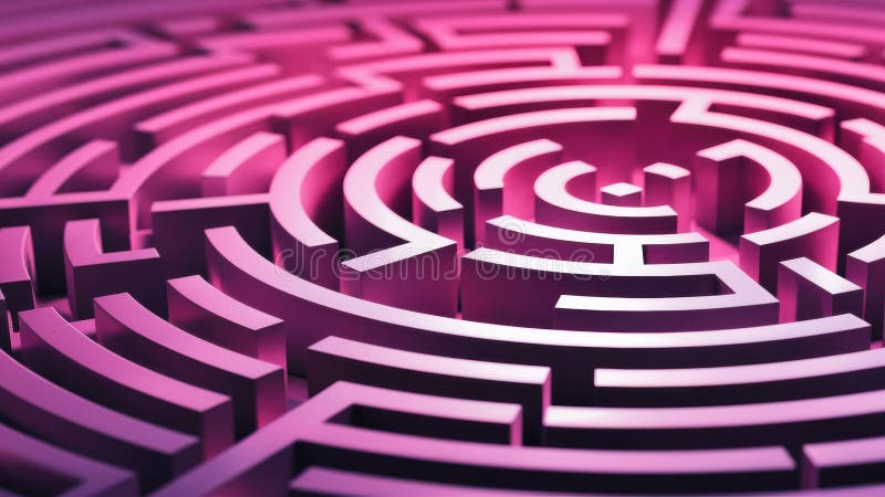 A Maze with Many Different Colored Circles in it, AI Stock Image ...