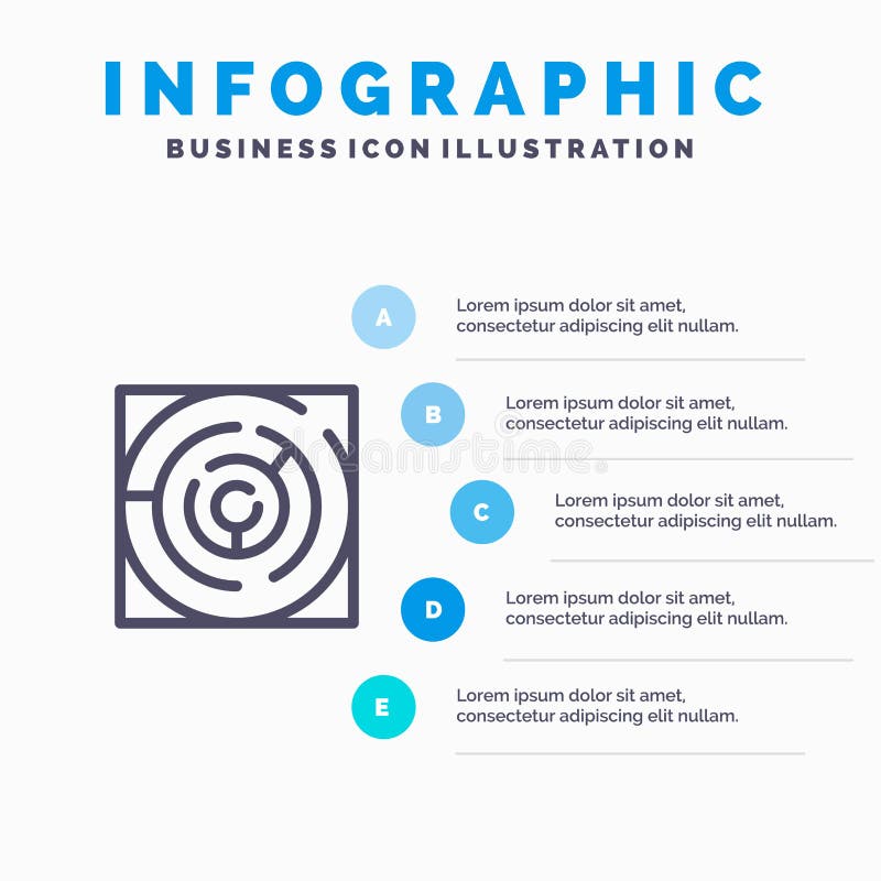 Maze, Map, Labyrinth, Strategy, Pattern Blue Infographics Template 5 ...