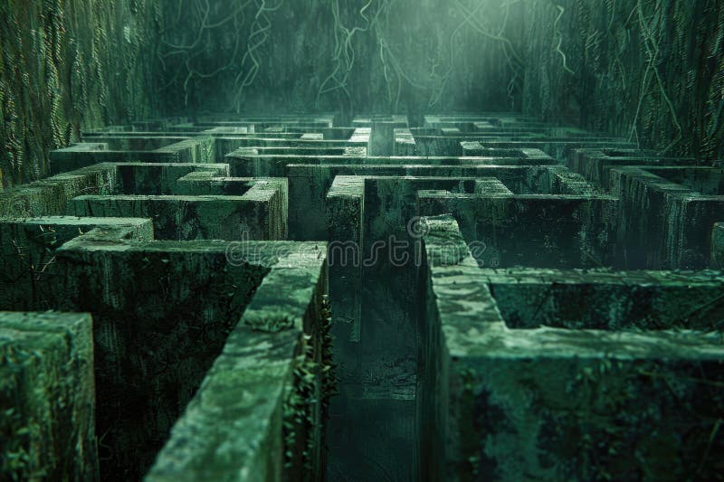 A Maze in the Middle of a Forest, Perfect for Outdoor Themes Stock ...