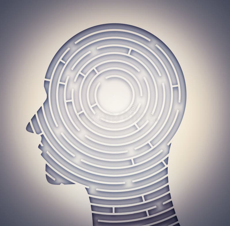 The maze of the mind stock illustration. Illustration of brain - 61006892