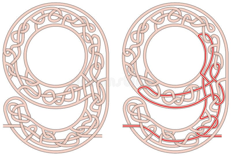 Maze nine stock vector. Illustration of worksheet, nine - 111409242