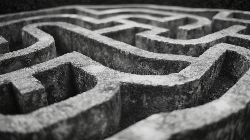 Maze Paths Close-up stock photo. Image of abstract, white - 335867926