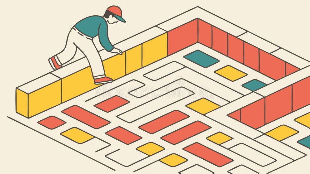 Maze Pathway, Challenge and Problem-solving Concept Illustration Vector ...