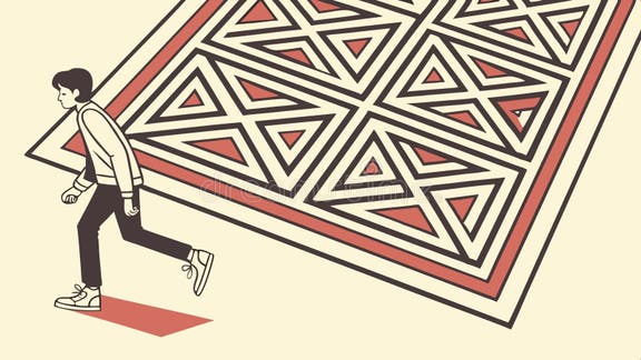 Maze Pattern, for Puzzles, Challenges, and Complex Path Designs Vector ...