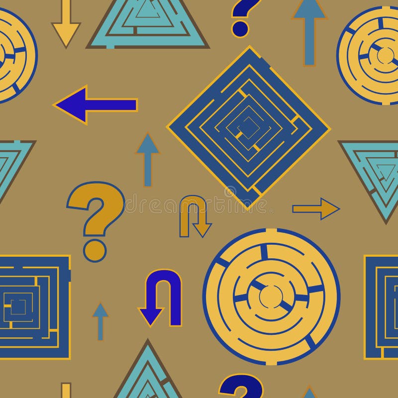 Different Labyrinths Stock Illustrations – 19 Different Labyrinths ...