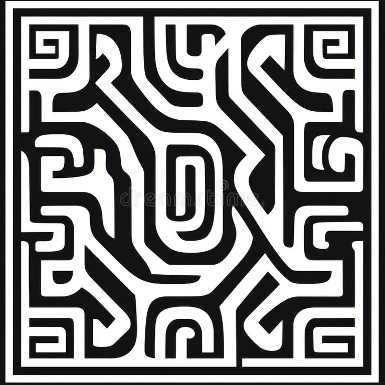 Maze Pattern, Vector Illustration Eps 10. Vector Illustration Stock Illustration - Illustration ...