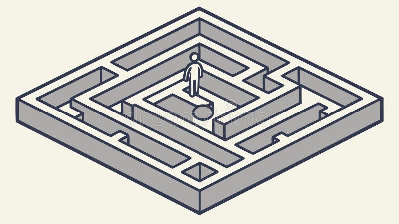 Maze Puzzle Game, Problem Solving and Challenge Concept, Vector Design ...