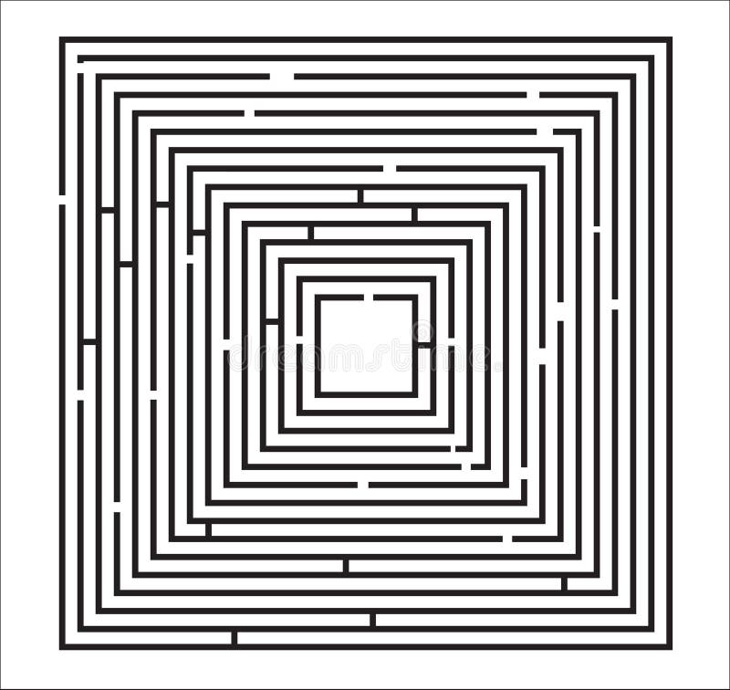 Maze Puzzle Illustration stock vector. Illustration of white - 12614414