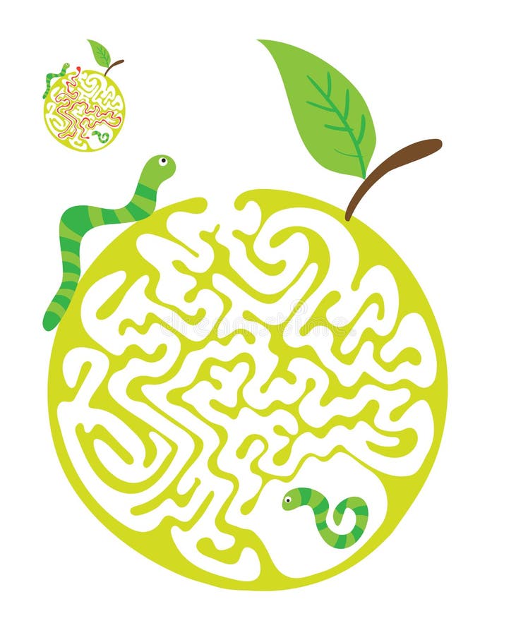 Maze Puzzle for Kids with Cat and Milk. Labyrinth Illustration ...