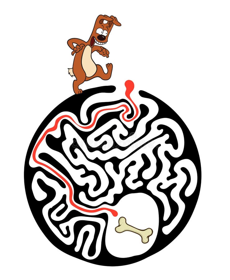 Dog Bone Maze Stock Illustrations – 142 Dog Bone Maze Stock ...