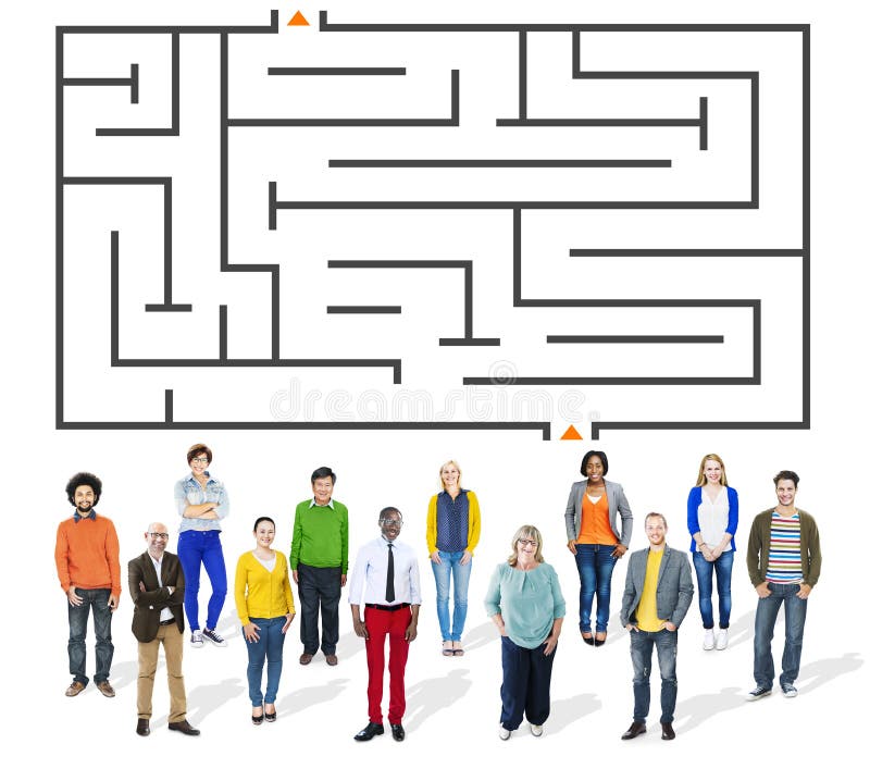 Maze Puzzle Strategy Direction Strategy Challenge Concept Stock Photo ...