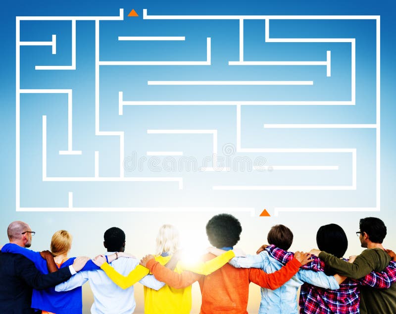 Maze Puzzle stock photo. Image of paths, game, bearings - 1188690