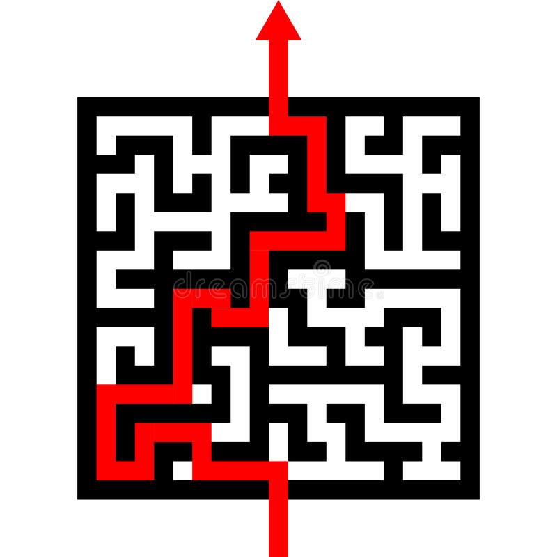 Red Arrow Maze Stock Illustrations – 871 Red Arrow Maze Stock ...