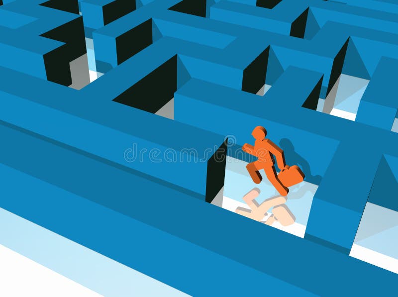Maze runner stock illustration. Illustration of symmetry - 6368018